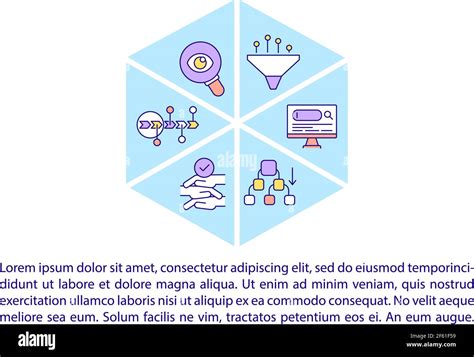 Problem Solving Efficiency Concept Line Icons With Text Stock Vector