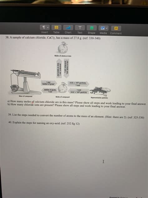 Solved TEET Insert Table Chart Text Shape Media Comment Chegg Com