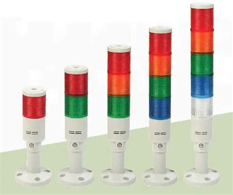 LED Signal Stack Light Safety Tower Lamp LTA504 5 Flash Steady With Buzzer Diameter 42mm In
