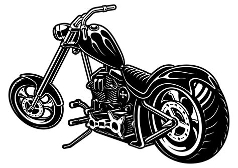Chopper Motorcycle Drawing