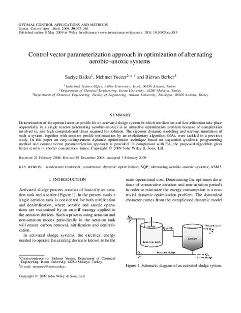 pdf control vector parameterization approach in optimization of