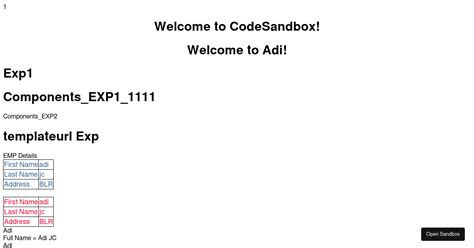 Angular Codesandbox