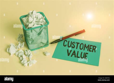 Word Writing Text Customer Value Business Photo Showcasing Level Of Satisfaction Of Your