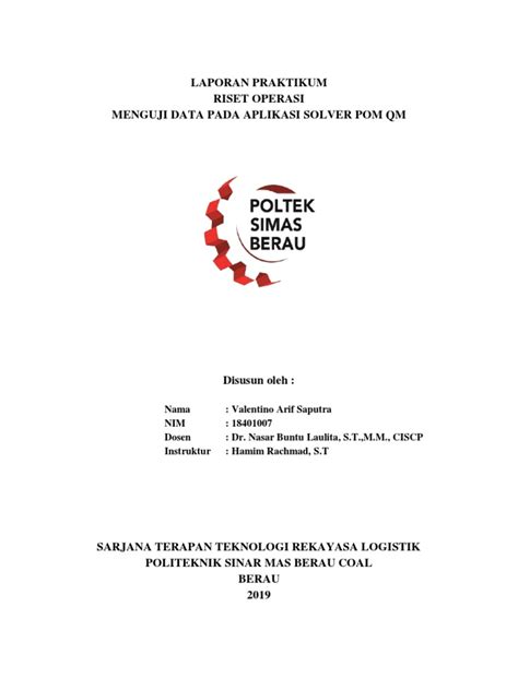 Laporan Latihan 1 Integer Pdf
