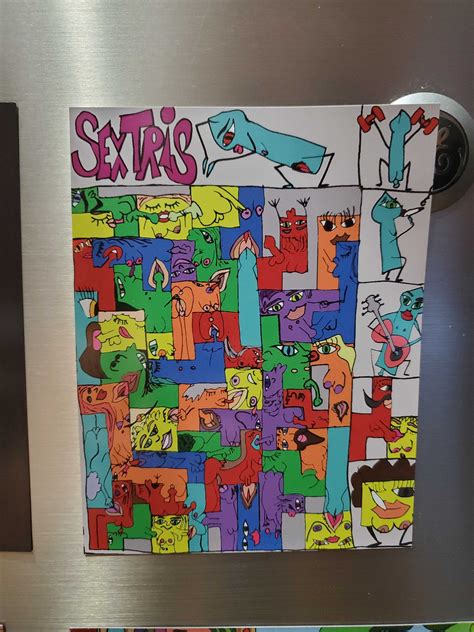 Sextris Abstract Art Fridge Magnet Etsy 日本