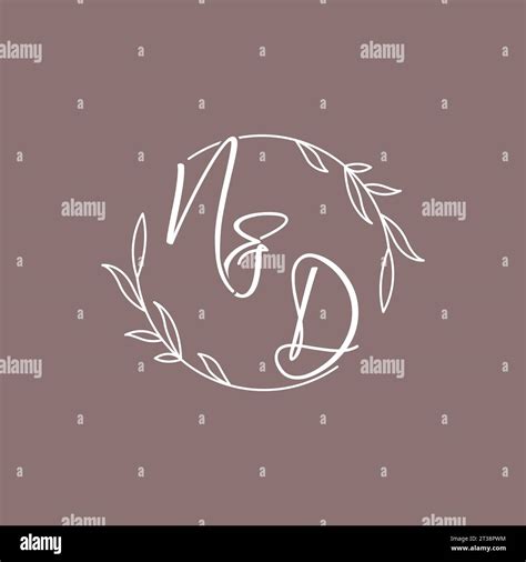 Nd Wedding Initials Monogram Logo Ideas Vector Graphic Stock Vector Image And Art Alamy