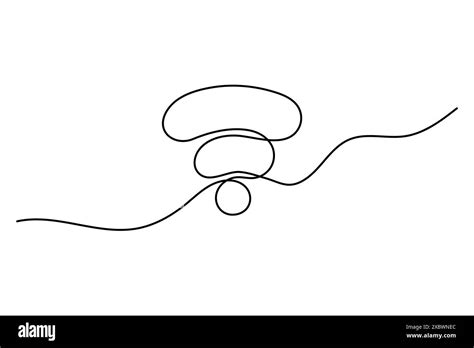 Continuous Line Drawing Of Wi Fi Signal Icon One Line Drawing Background Vector Illustration