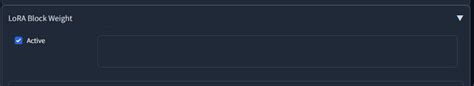 Bug Checkbox Active Immediately Below Lora Block Weight And Above