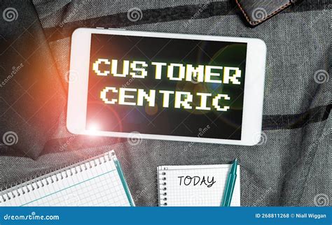 Sign Displaying Customer Centric Internet Concept Process Of Looking After Customers To Ensure