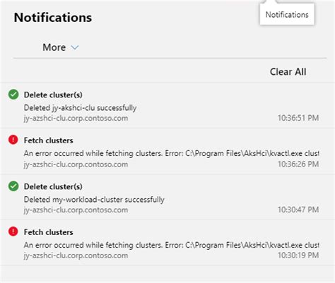 Fetch Clusters Error Message Is Followed Every Time You Delete An Aks