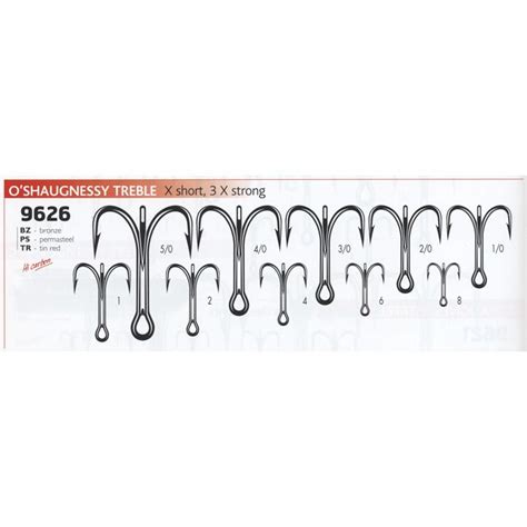 Vmc 9626ps Permasteel Treble Hook Size 40