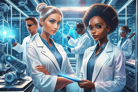 A Team Of Diverse Scientists In A Hightech Laboratory Conducting Groundbreaking Experiments
