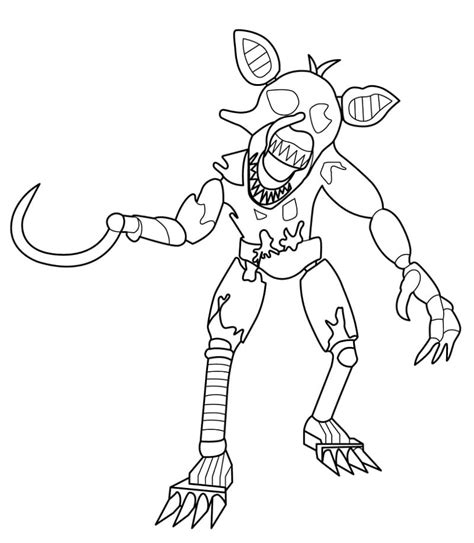 Fnaf Foxy Coloring Pages Colorful Moments