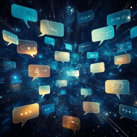 Digital Communication In Space Speech Bubbles And Binary Connections