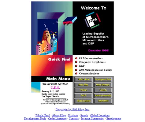 Zilog In 1996 Web Design Museum