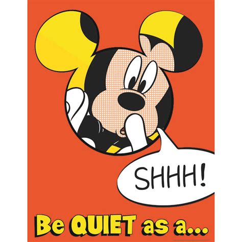 Eureka Mickey Quiet As A Mouse 17x22 Poster Eu 837003 Teachersparadise