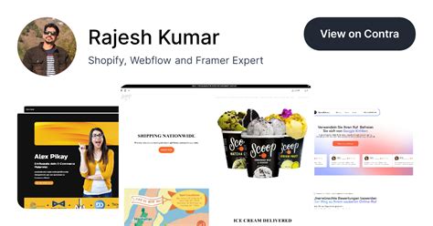 Rajesh Kumar On Contra Shopify Webflow And Framer Expert