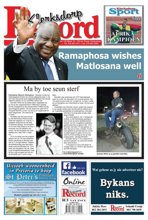 Klerksdorp Record May 05 2023 Digital DiscountMags Com