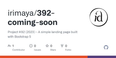Github Irimaya392 Coming Soon Project 92 2023 A Simple Landing