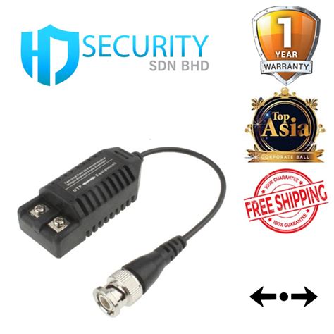 Twister Pair Video Ground Loop Isolator Balun Bnc Male For Cctv Camera