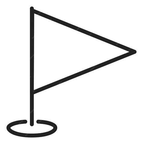 Premium Vector Triangle Flag Pin Geo Location Pointer Icon