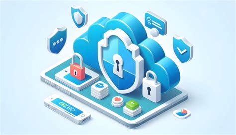 3d Flat Vector As Cloud Computing Security With Shield And Lock Symbols Concept As Vector Icons
