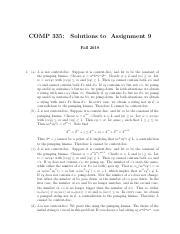 Sol9 Pdf COMP 335 Solutions To Assignment 9 Fall 2019 1 A L Is Not