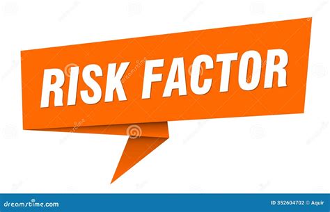 Risk Factor Banner Risk Factor Speech Bubble Label Sticker Sign