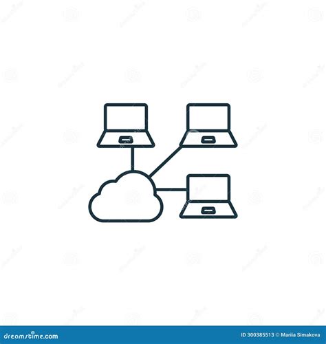 Cloud Computing Icon Monochrome Simple Sign From Data Analytics Collection Stock Illustration