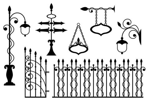 30 White Wrought Iron Railing Background Stock Illustrations Royalty