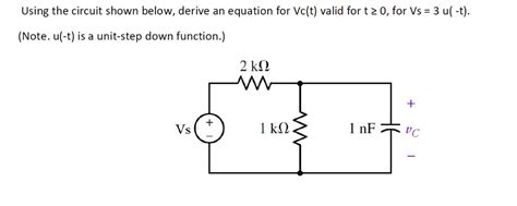 Solved Using The Circuit Shown Below Derive An Equation For Vct