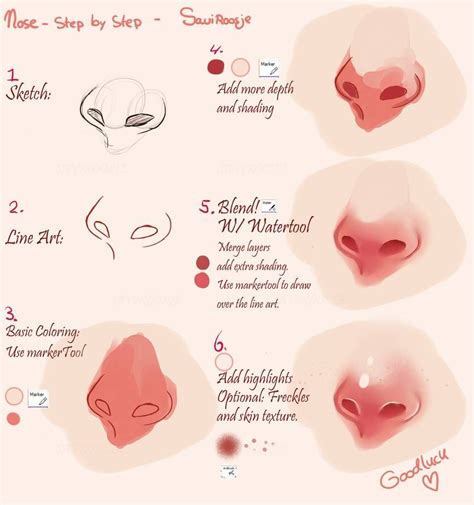 Step By Step Nose TUTORIAL By Saviroosje On DeviantArt Digital Painting Tutorials Digital Art