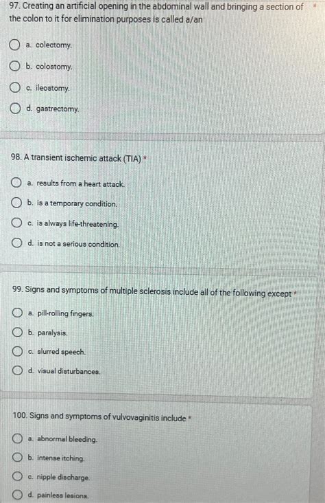Solved Creating An Artificial Opening In The Abdominal Wall