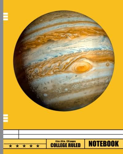 Planet Jupiter Notebook Planets Lover College Ruled Workbook For