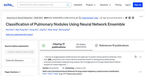 Classification Of Pulmonary Nodules Using Neural Network Ensemble Scite Report