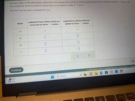 answered for each atom in the table below write… bartleby
