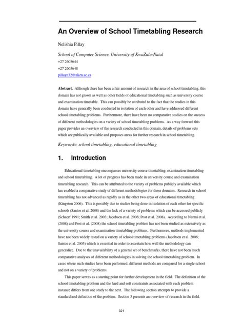 School Timetabling Research Pdf Genetic Algorithm Systems Analysis