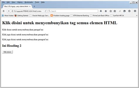 Sintak Dasar Jquery Tutorial Dasar Pemrograman And Database