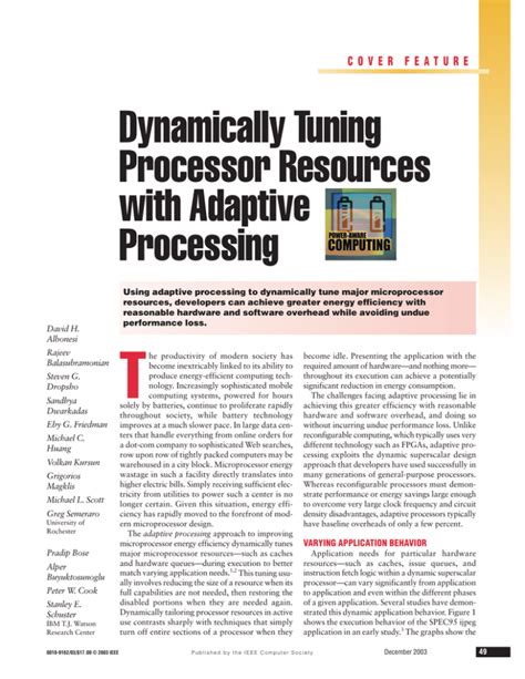 dynamically tuning processor resources with adaptive processing