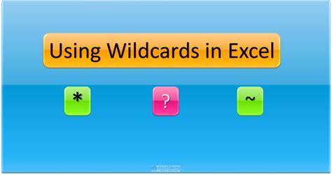 How To Use Wildcards In Excel Exceldemy