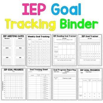 IEP Goals And Objectives Tracking Binder Data Collection Special Education Special Education