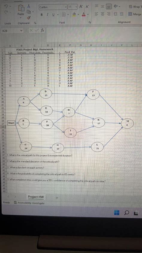 Solved Project Management Homework What Is The Critical