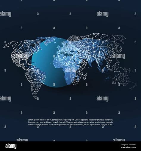 Cloud Computing And Networks Concept With Earth Globe And World Map