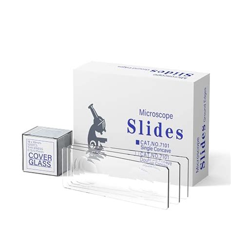 Vabiooth Double Depression Concave Microscope Slides Kit 50 Pcs Pre