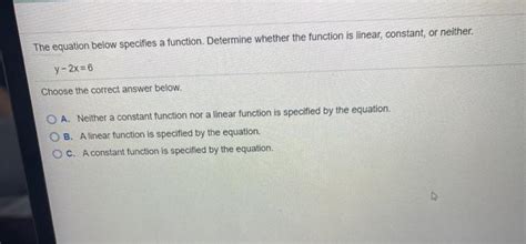 Solved The Equation Below Specifies A Function Determine