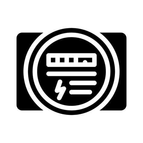 Electric Meter Glyph Icon Vector Illustration 8286779 Vector Art At Vecteezy