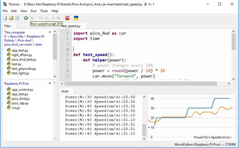 4 Test The Modules — Sunfounder Pico4wdcar Documentation
