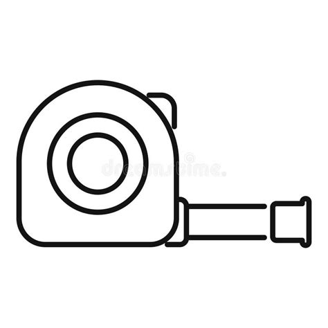 Measuring Tape Icon Showing Measuring Tool For Construction Stock Illustration Illustration Of