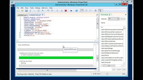Windows 2012 Install Active Directory Via Powershell Youtube