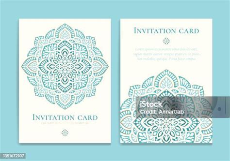 벡터 만다라 패턴초대 카드 디자인 빈티지 장식 템플릿 배경 과 벽지에 사용할 수 있습니다 장식에 좋은 우아하고 고전적인 벡터 요소 인도 인도아 대륙에 대한 스톡 벡터 아트